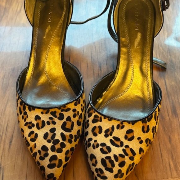 Tahari | Shoes | Tahari Leopard Print Mid Heeled Shoes With Strap Never ...